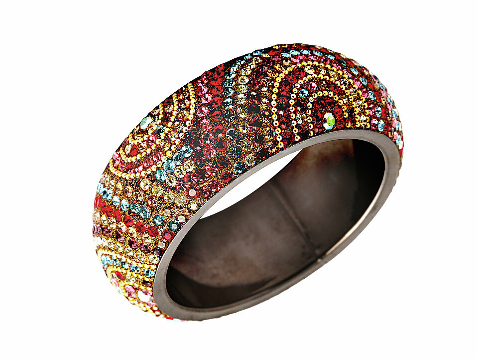 Браслет, стекло, хрусталь