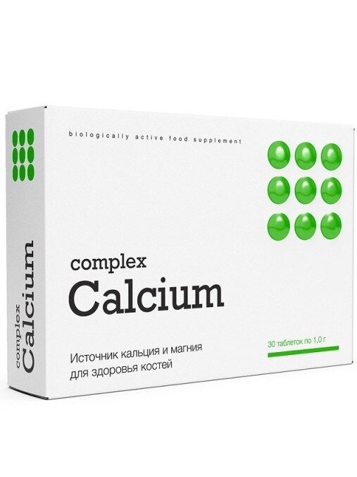 Кальций PEPTIDES Calcium complex 30 таблеток, Мята