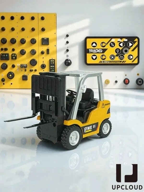 Игрушка с дистанционным управлением / мини-погрузчик из сплава /UPCLOUD трехскоростная регулировка скорости + подвесной предмет