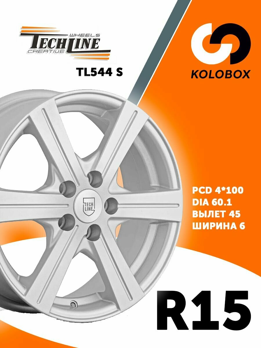 Диск Tech Line TL544 S 6*15/4*100 d60,1 ЕТ45
