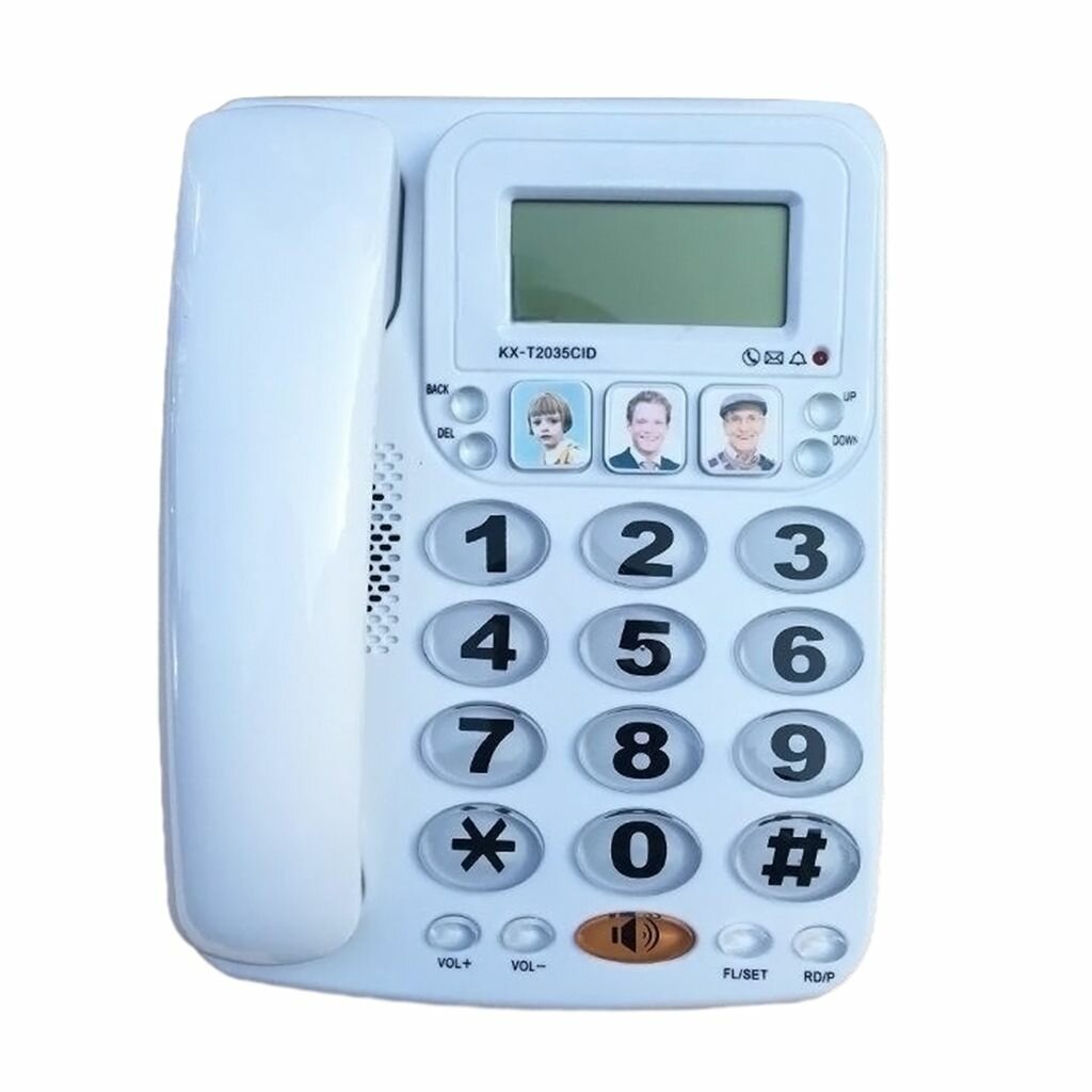 KX-2035CID Фиксированный стационарный телефон Домашний Телефон Джист. Регулируемая скорость скоростного набора Difsfree Функции большой кнопка