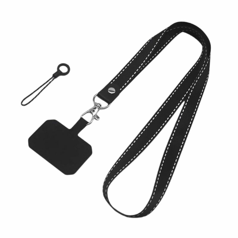 Чехол для мобильного телефона с подвесным шнурком на шее защиты от падения-черный