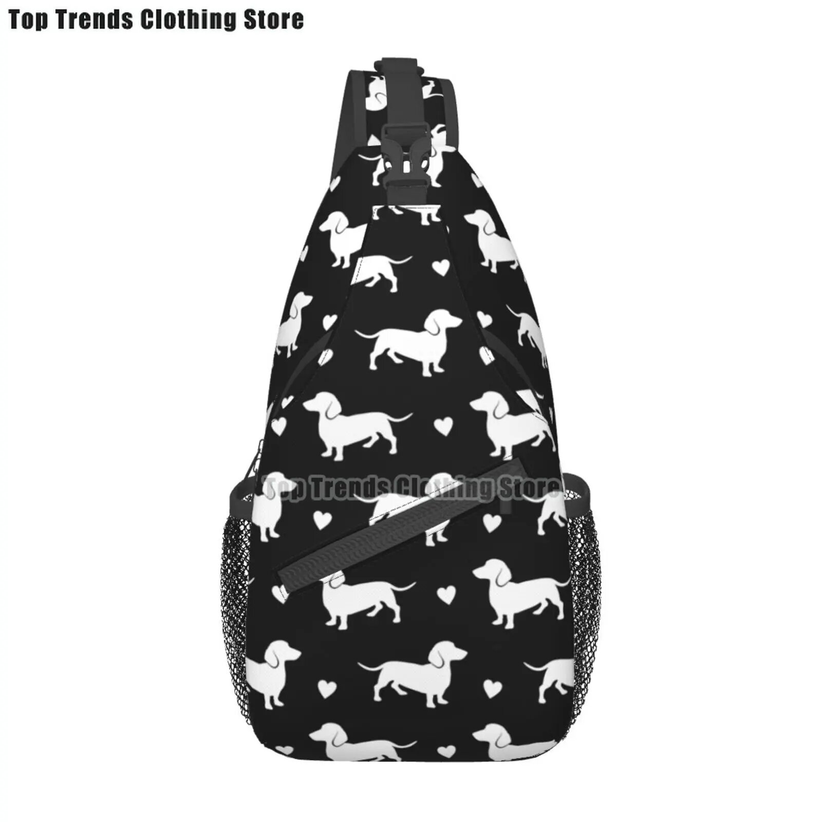 Fashion Gray Dachshunds Dackel Crossbody Sling Рюкзак-рюкзак The Wiener Dog Teckel Плечевая сумка для походов