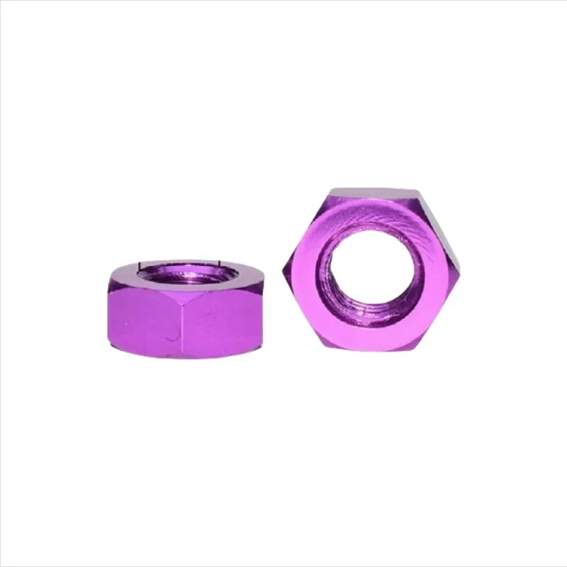 Алюминиевые шестигранные гайки M3 M4 M5 M6, 10 шт. Фиолетовый, M6-10pcs, Purple