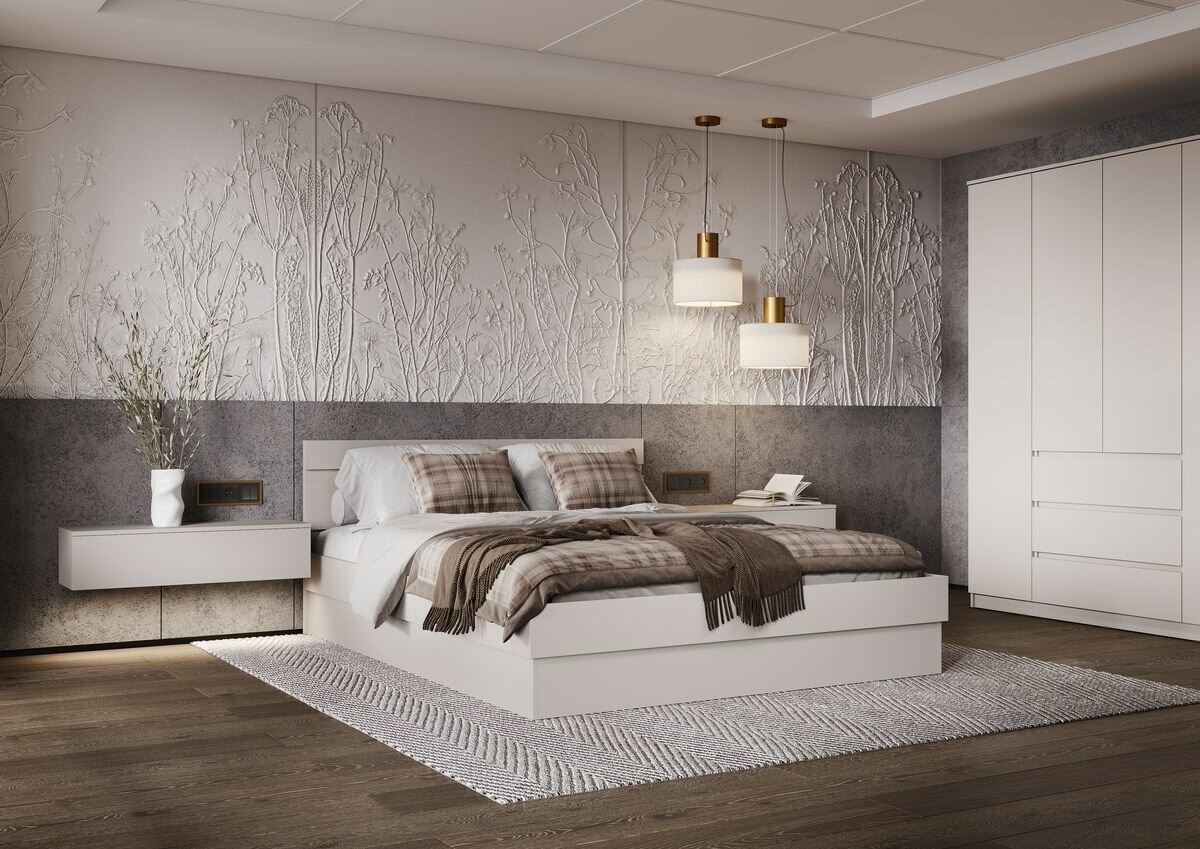 Комплект мебели для спальни Челси композиция 2, в цвете: Кашемир