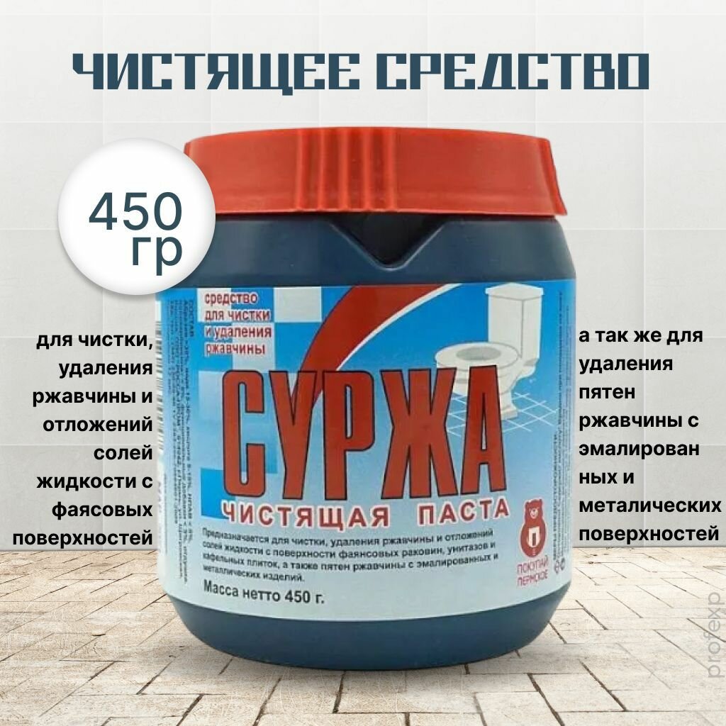 Sanros Чистящее средство Суржа, паста, 450 г//