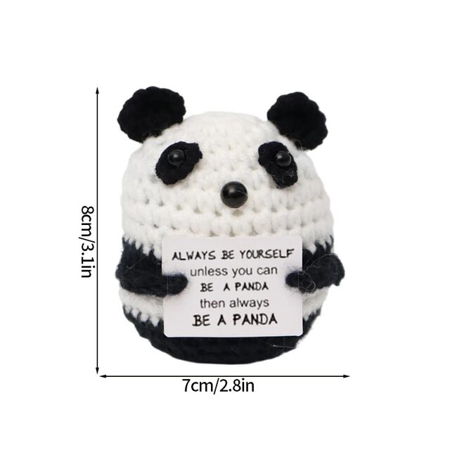 Вязаная крючком кукла, излучающая позитивную энергию, милая миниатюрная вязаная картофелина в кармане, украшение ручной работы, милый вязаный подарок в виде животного на Рождество.