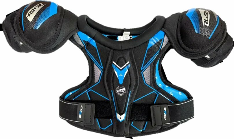 Нагрудник хоккейный RUSH "Hockey Core 11", анатомический, усиленные чаши плеча, крепление, черный
