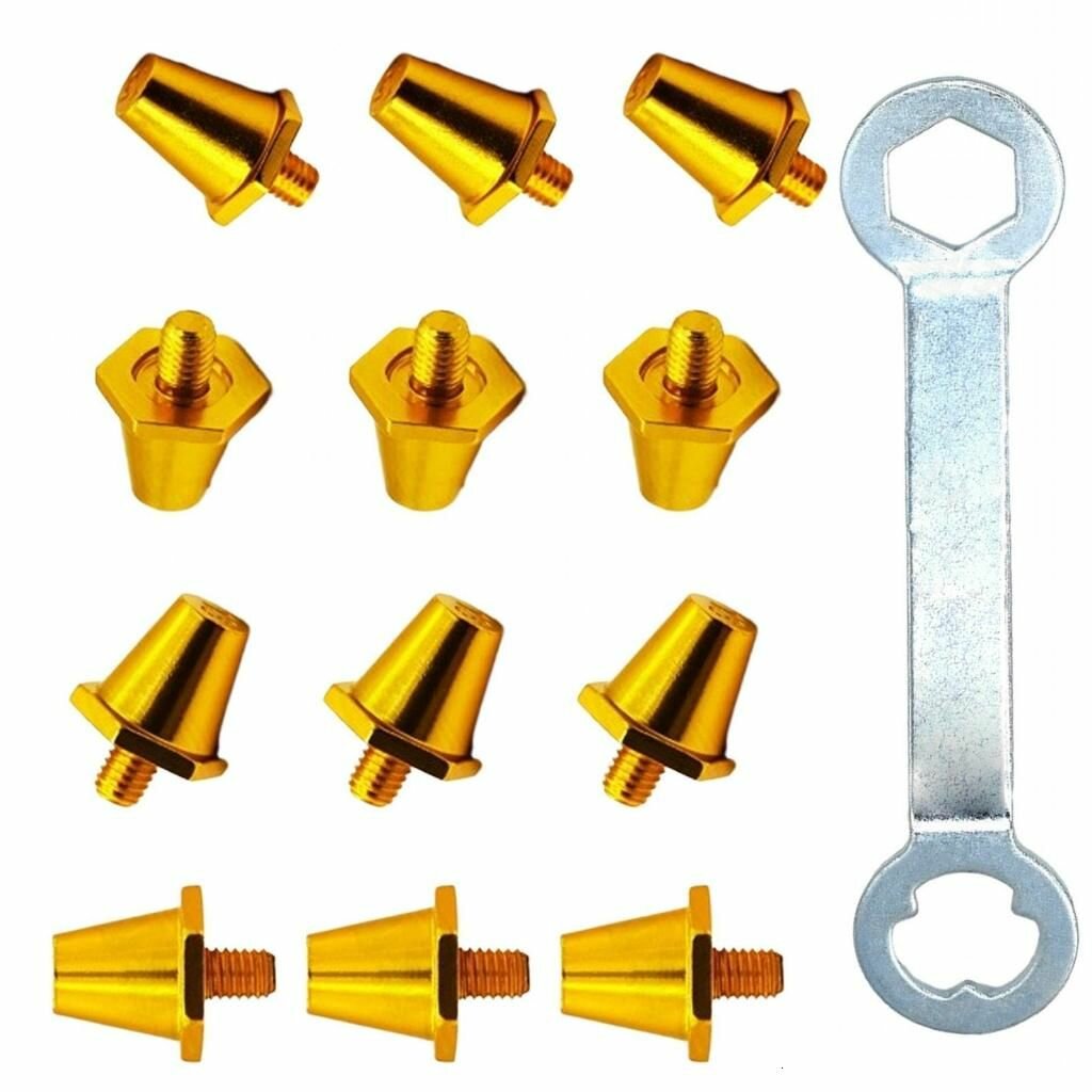 Алюминиевые шипы для бутс, Золото - 13