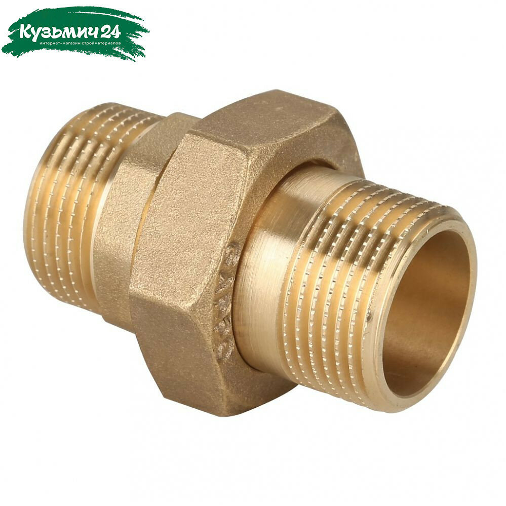 Американка прямая Gappo 1", НР-НР, G1227.06, с накидной гайкой, латунь