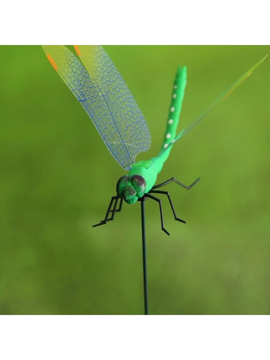 Набор декоративных штекеров с яркими стрекозами