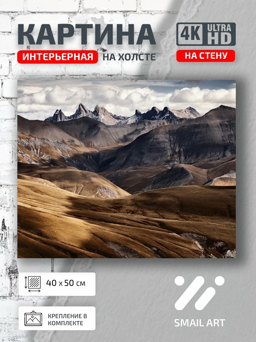 Картина на холсте интерьерная 40 на 50 на стену Пустынные Landscape для кафе пейзаж декор