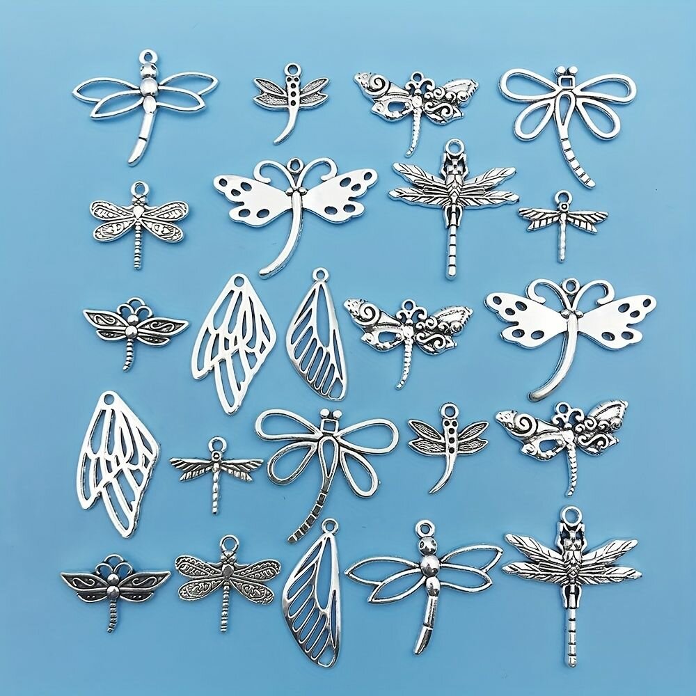 20шт подвески в виде стрекозы для изготовления ювелирных изделий