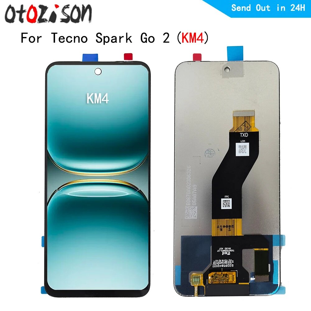 Для Tecno Spark Go2 ЖК-экран для Tecno Spark Go 2 KM4, ЖК-дисплей, сенсорная панель, Lcd No Frame