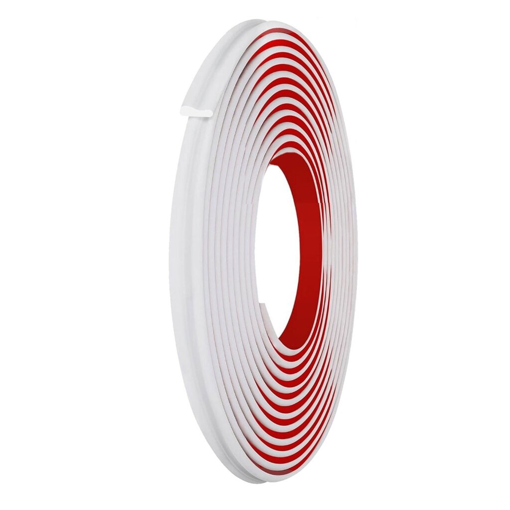 Самоклеящиеся декоративные линии из ТПЭ шириной 30 мм, красивые края, 5 метров-белый