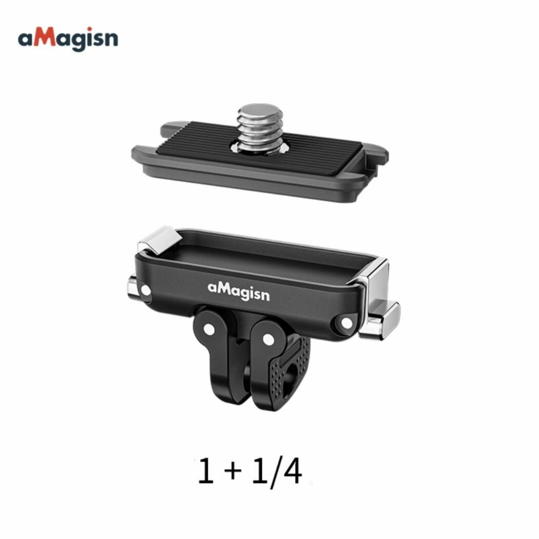 Быстросъемное крепление для INSTA360 Ace Pro/Ace/ONE X3/ON X2/Gopro Hero 12, алюминиевый магнитный адаптер для крепления