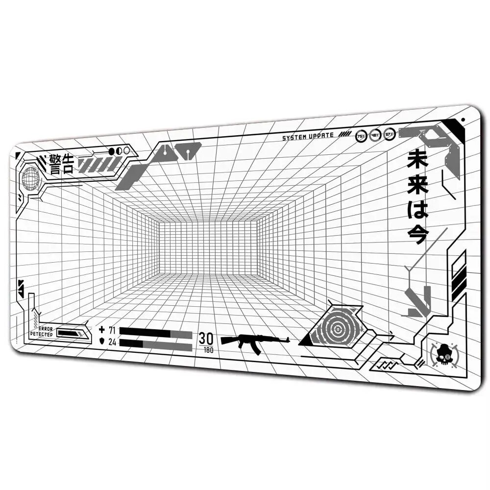 Перспективная сетка, настольный коврик, игровой коврик, коврик на столе, офисный геймерский аксессуар, коврик для клавиатуры, белый коврик для мыши, ковер для мыши, игровой коврик
