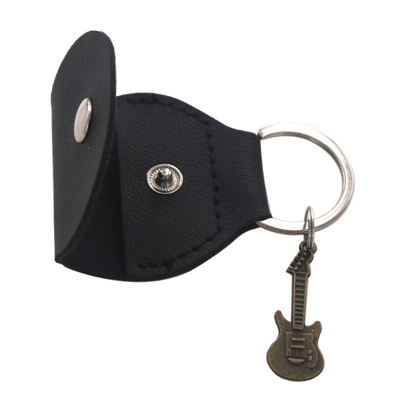 PU Leather Guitar Pick Case Plectrums Bag Key Fob Cases Bag for Guitar Player