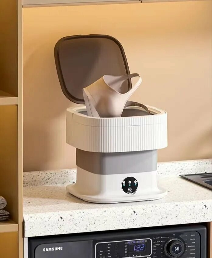 Складная стиральная машина Xiaomi Mijia, серая, стерилизация синим светом, 10 литров