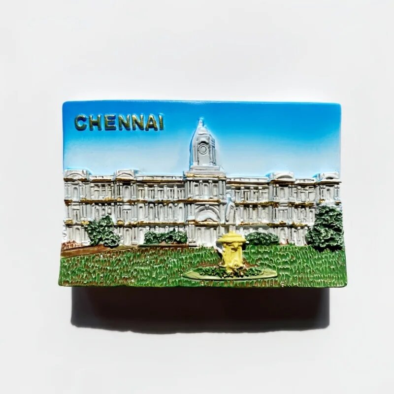 Индия, четвертый крупнейший город, памятные поделки, Ченнаи, живопись ручной работы, наклейки на холодильник, творческое туризм