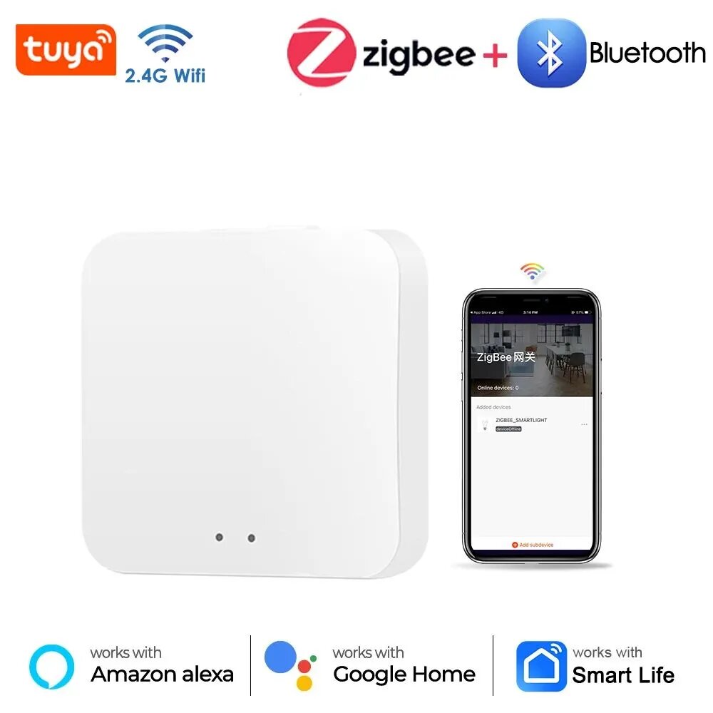 Умный шлюз Zigbee, ZigBee3.0+BLE5.0, хаб с несколькими моделями, Tuya Smart life, умный дом