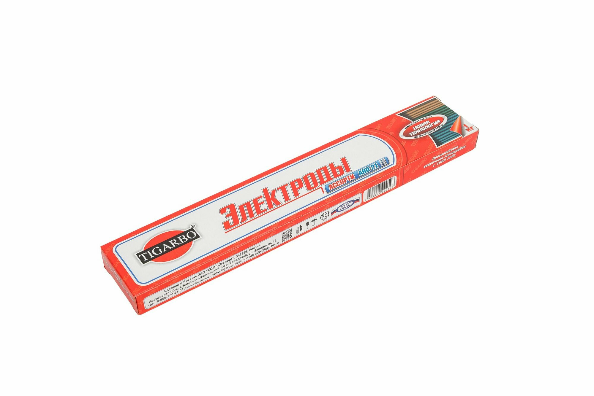 Электроды АНО-21 ассорти 2/2.5/3 мм, 1 кг TIGARBO ТЭ-218810006