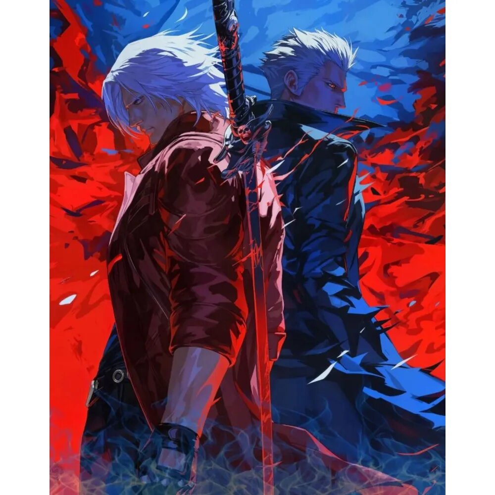 Алмазная Картина "Devil May Cry Игра Данте" 40х50 См Алмазная Вышивка / Картина Стразами Подарков