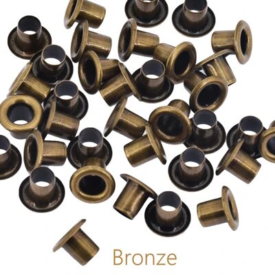 Металлические люверсы 5 мм для рукоделия Коричневый, Bronze