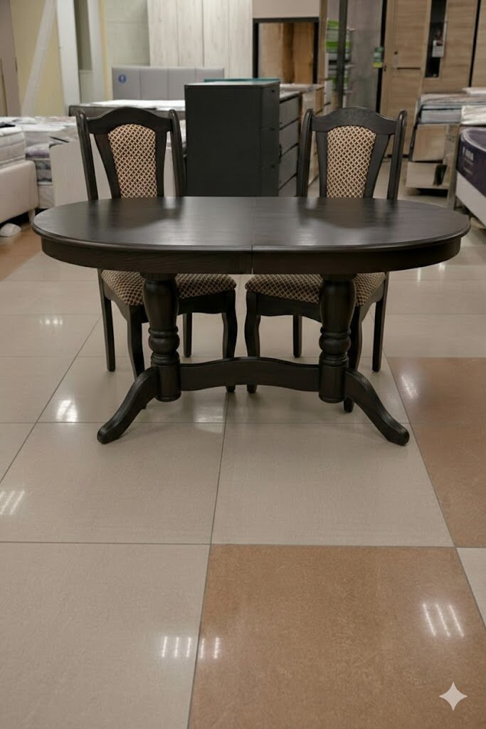 Комплект стол и 2 стула "Презент" 130х80/40, в раздвижном виде 170*80 венге