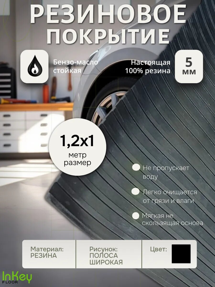 Резина рулонная защитная универсальная Широкая полоса