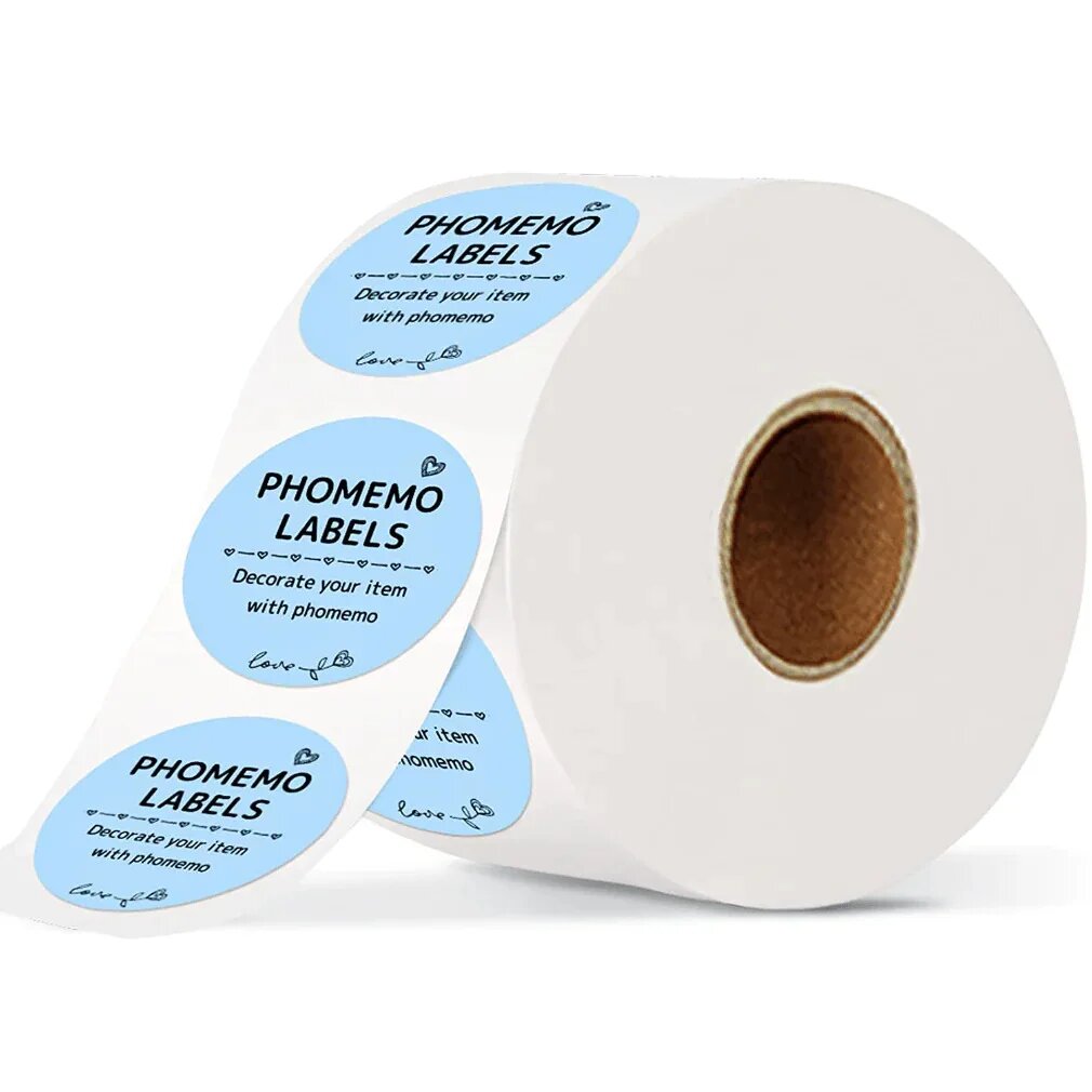 Термоэтикетки PHOMEMO Labels 750шт, голубые