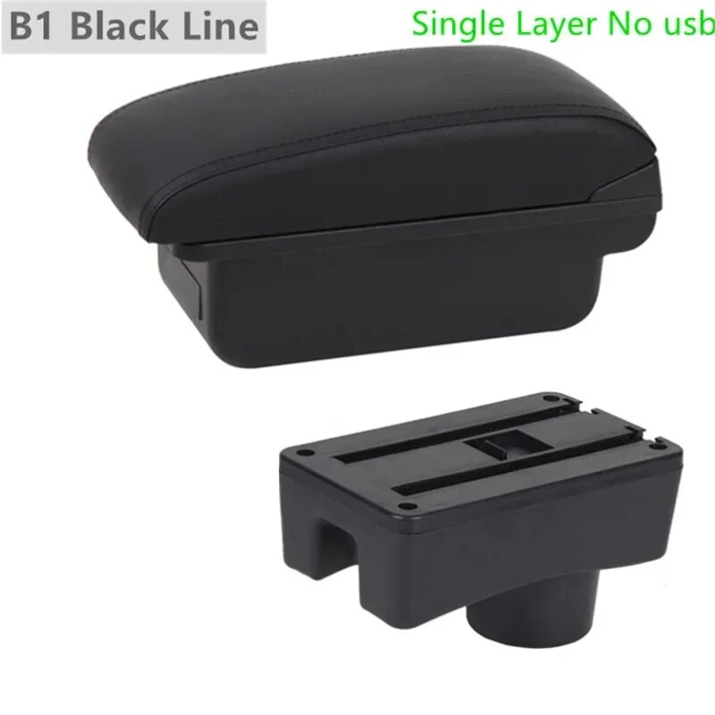 Подлокотник для Hyundai Accent Tagaz, автомобильный подлокотник, детали для модернизации автомобиля, ящик для хранения с USB светодиодом, аксессуар для ремонта автомобиля B1 Black Line