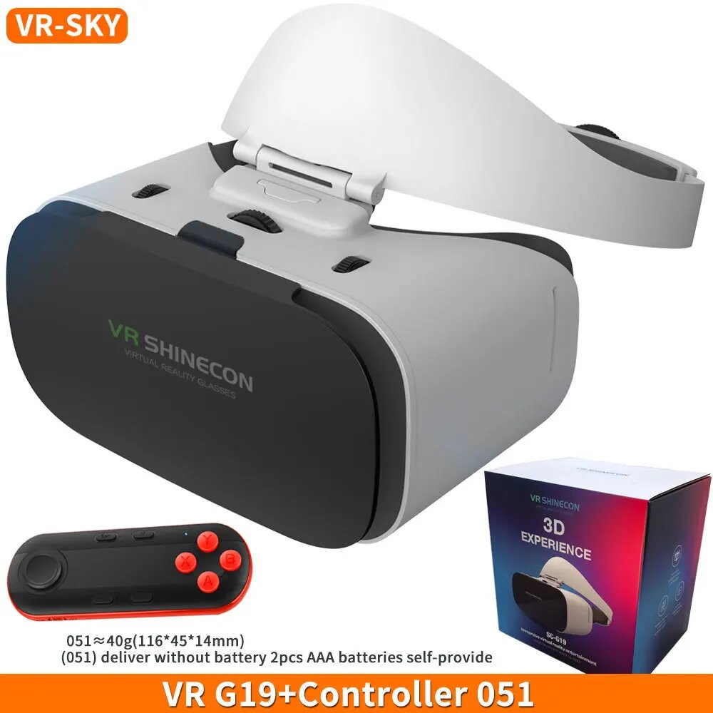 Виртуальная реальность 3D VR очки Shinecon G19 VR очки Google картонная гарнитура виртуальные очки для ios Android смартфон