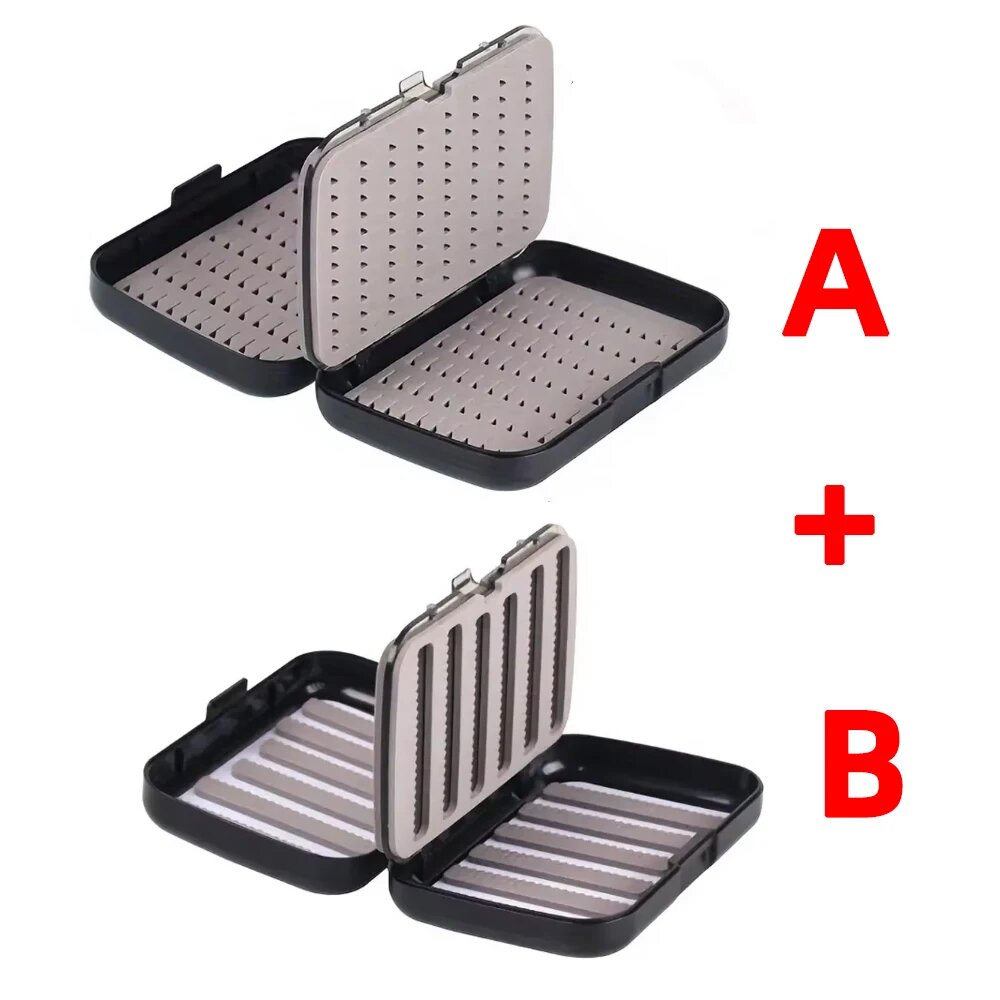 Fly Fishing Multi Face Fly Box 2 Patterns Серый, A and B each 1PC