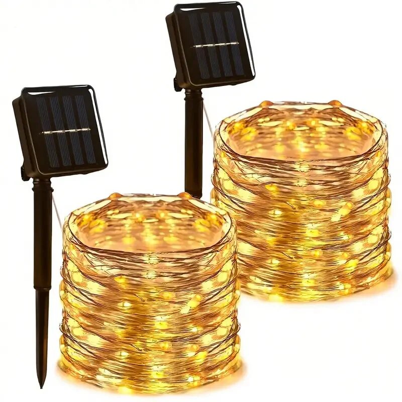 Гирлянда солнечная 7м, 50 LED, Warm 2шт