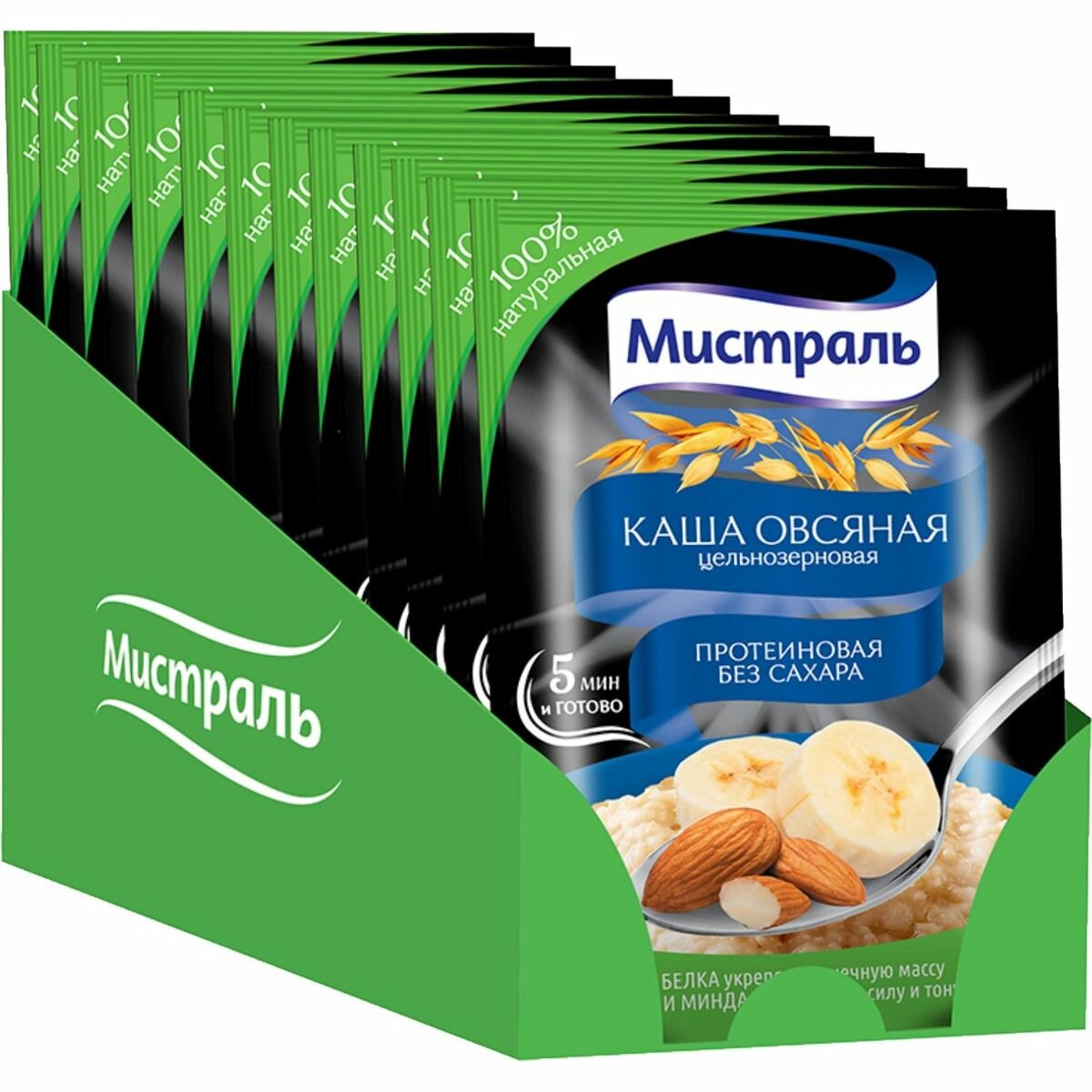 Каша Мистраль овсяная Протеиновая (12 штук по 40г) (2474791)