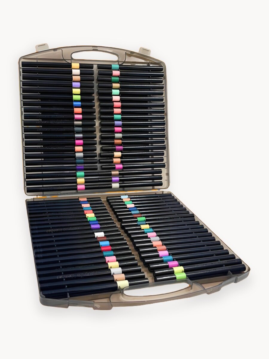 Набор маркеров для рисования, 80 ярких цветов, акриловые, кисть