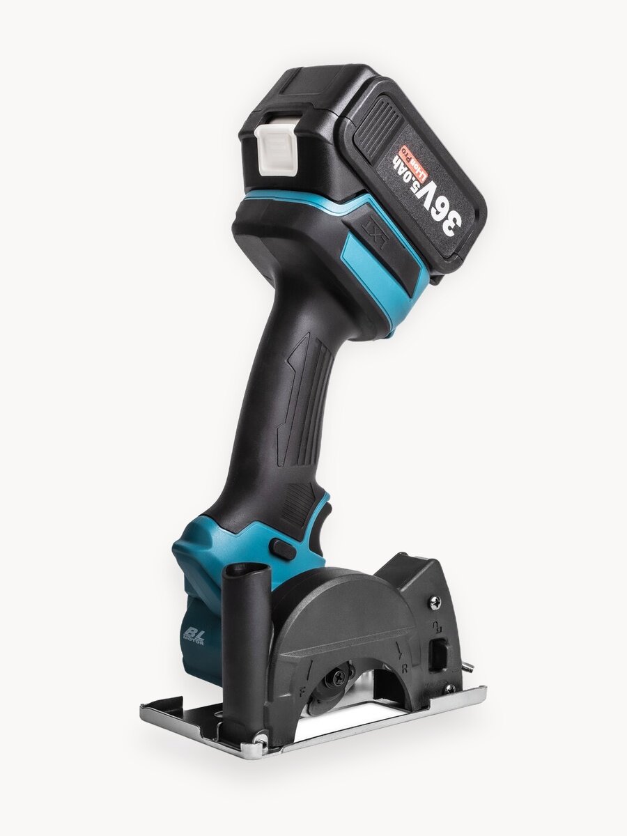 Угловая шлифовальная машинка (болгарка) мини 76мм, бесщеточная, с пылеудалителем (пылеотводом)