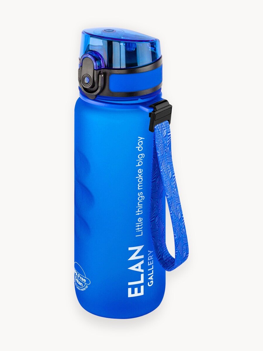 Бутылка для воды спортивная, для холодных и горячих напитков 500 мл 6,5х6,5х23 см Elan Gallery Style Matte, небесная