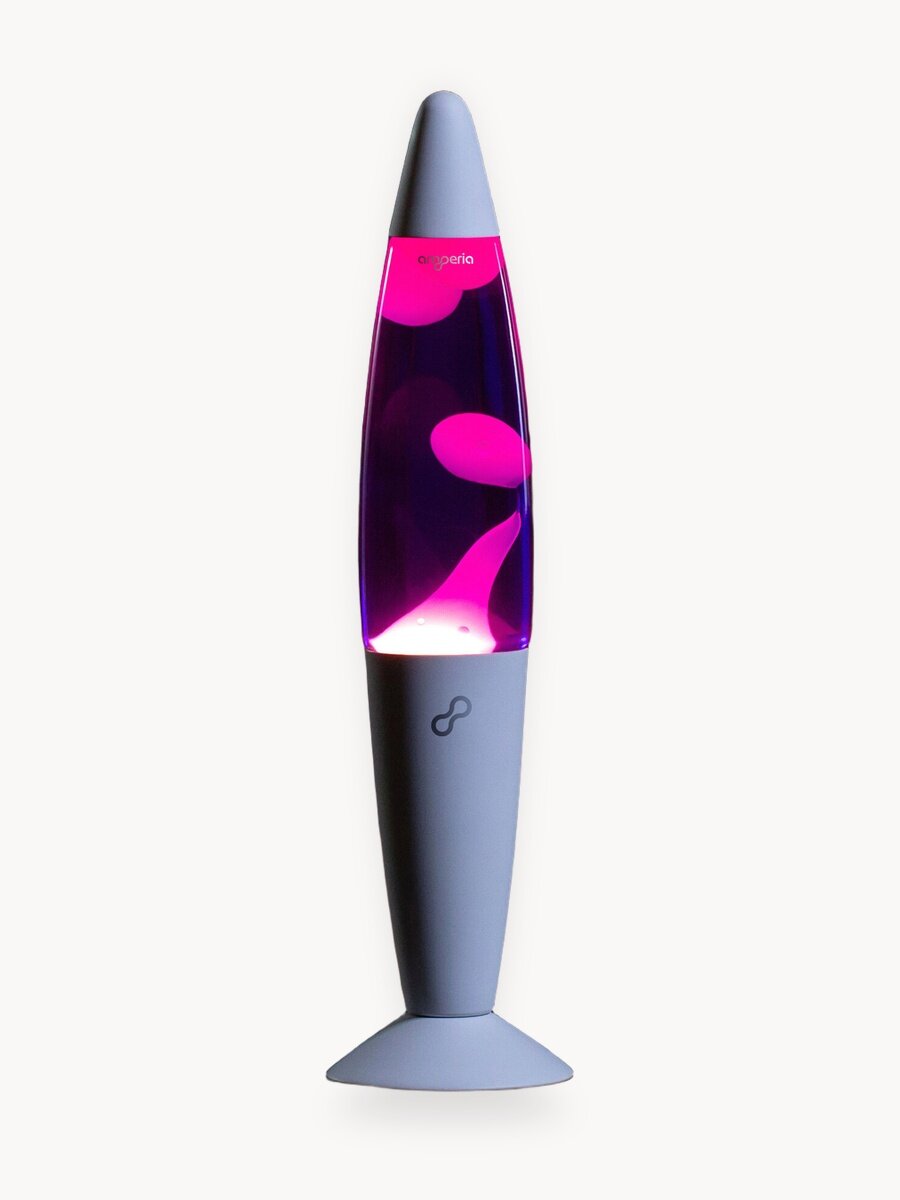 Лава лампа Amperia Rocket Белая/Фиолетовая (35 см)