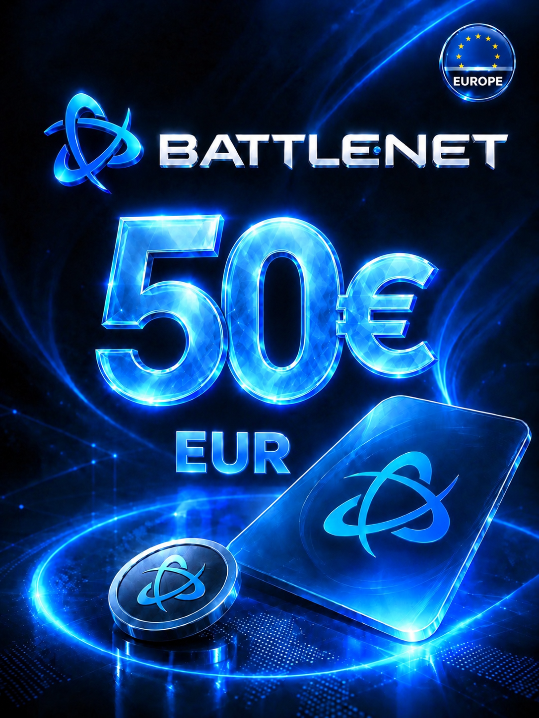 Battle net Gift Card 50 EUR Европа, цифровой код активации
