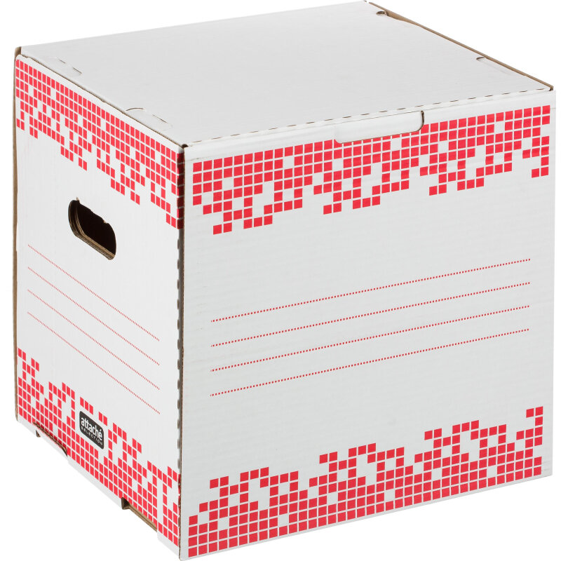 Короб архивный Attache Selection 75мм на 4 папки откр. сбоку 1771119