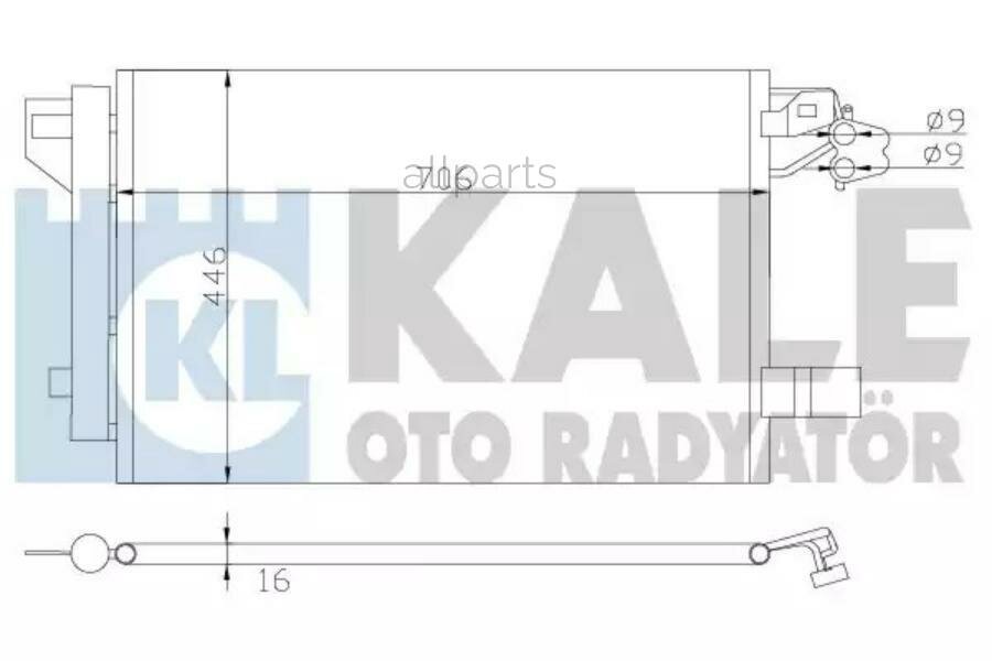 Радиатор кондиционера для а/м VW Transporter T5 (09-) 2.0TD KALE арт. 342480