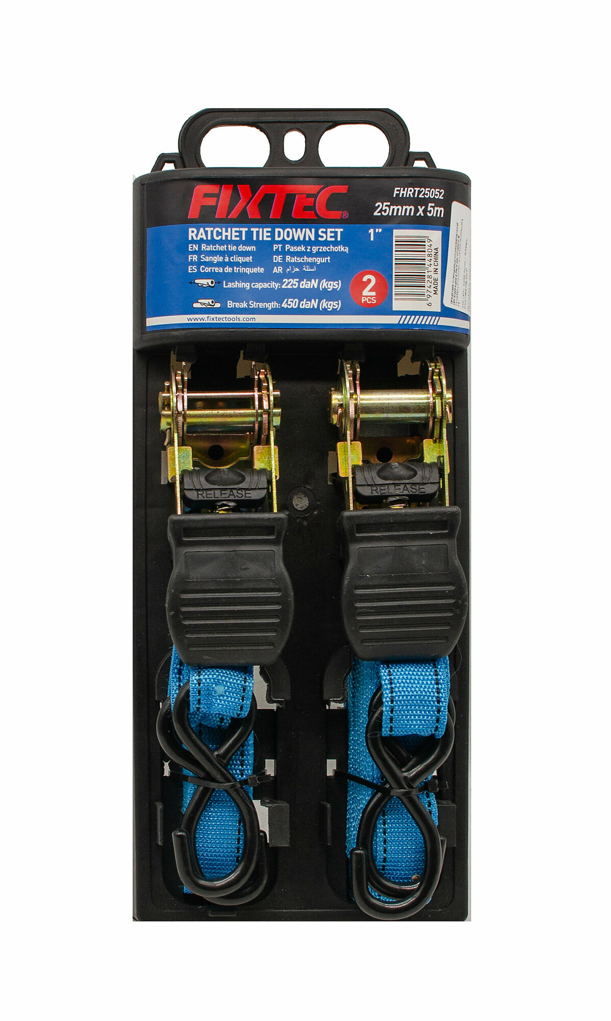 Ремень стяжной Fixtec 5 м комплект 2 штуки для крепления и транспортировки грузов