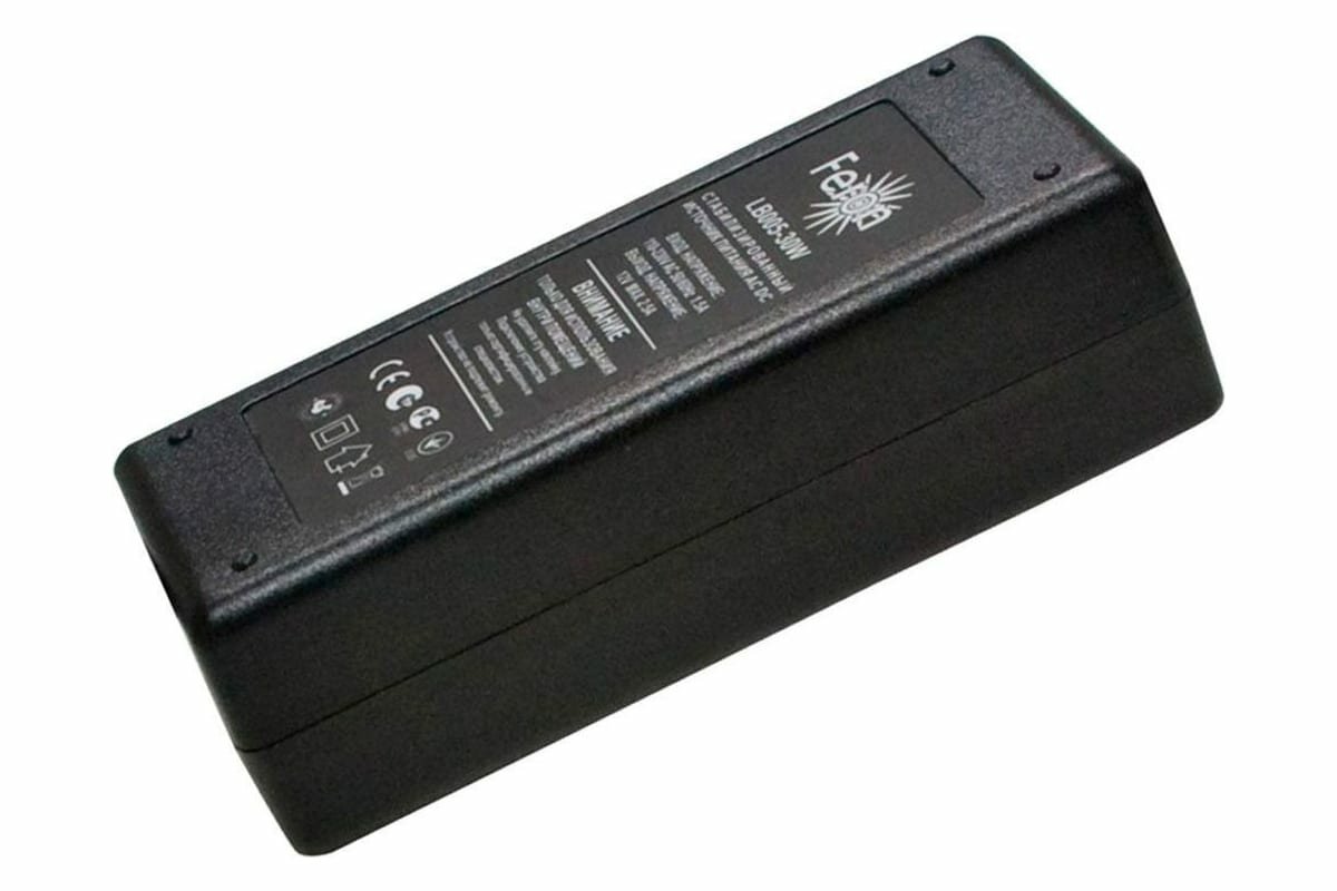 Драйвер светодиодный Feron IP20 для лент 12В, 30 Вт, длина шнура 1,2 м