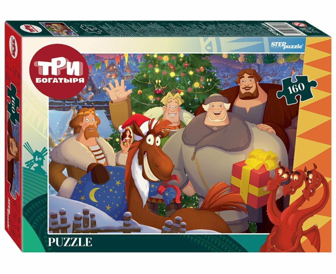 Пазл детский Step puzzle 160 деталей: Три богатыря и Пуп Земли