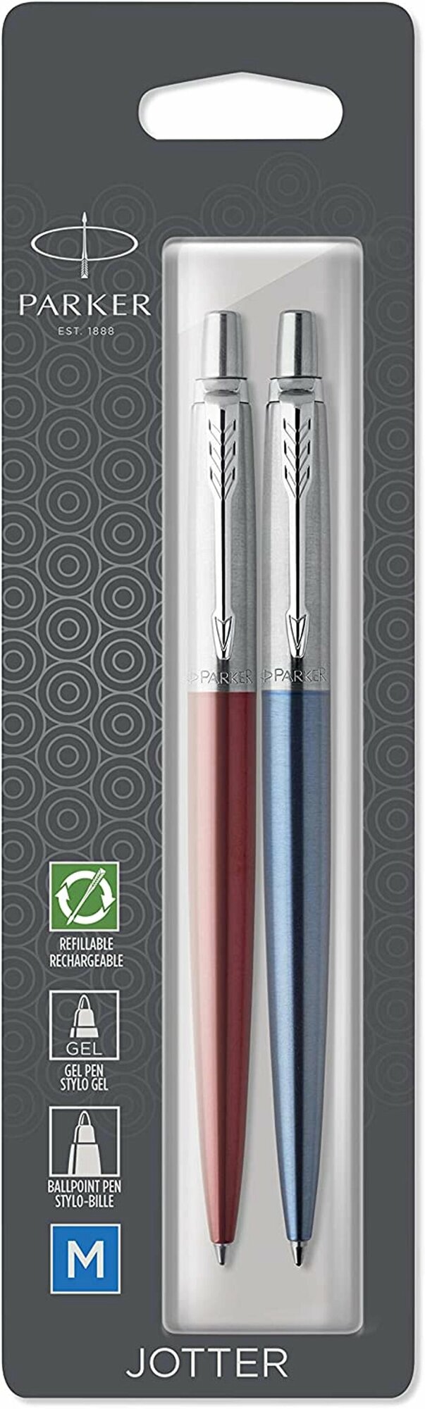 Parker набор подарочный Parker Jotter London - шар. ручка Red + гел. ручка Blue, M, блистер