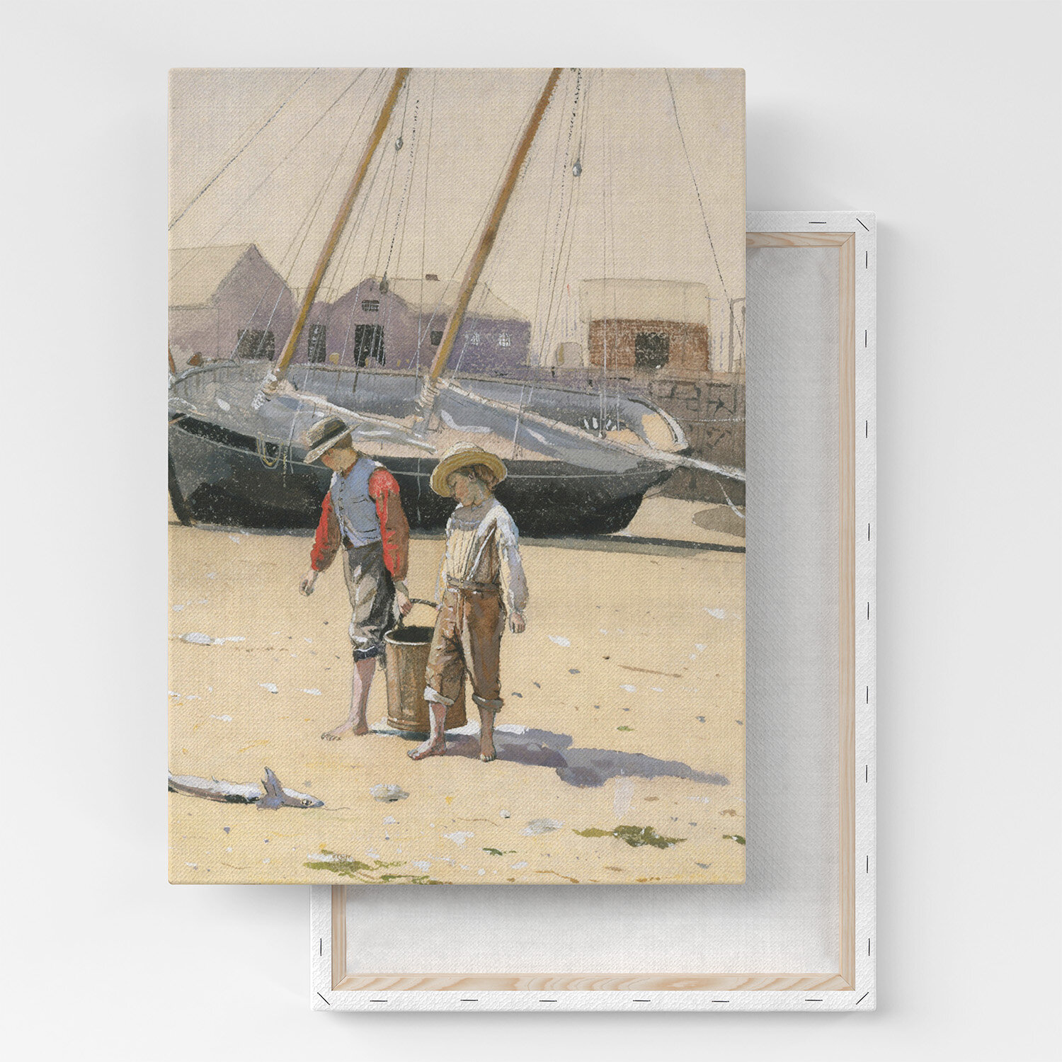 Картина на холсте, репродукция / Уинслоу Хомер - A Basket of Clams / Размер 30 x 40 см