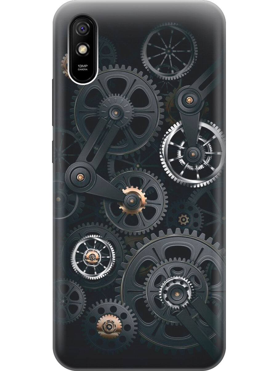 Силиконовый чехол на Xiaomi Redmi 9A, Сяоми Редми 9А с принтом "Механизм"