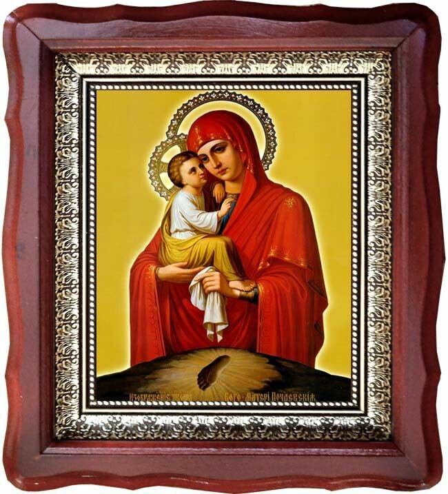 Почаевская Божья Матерь. Икона на холсте.